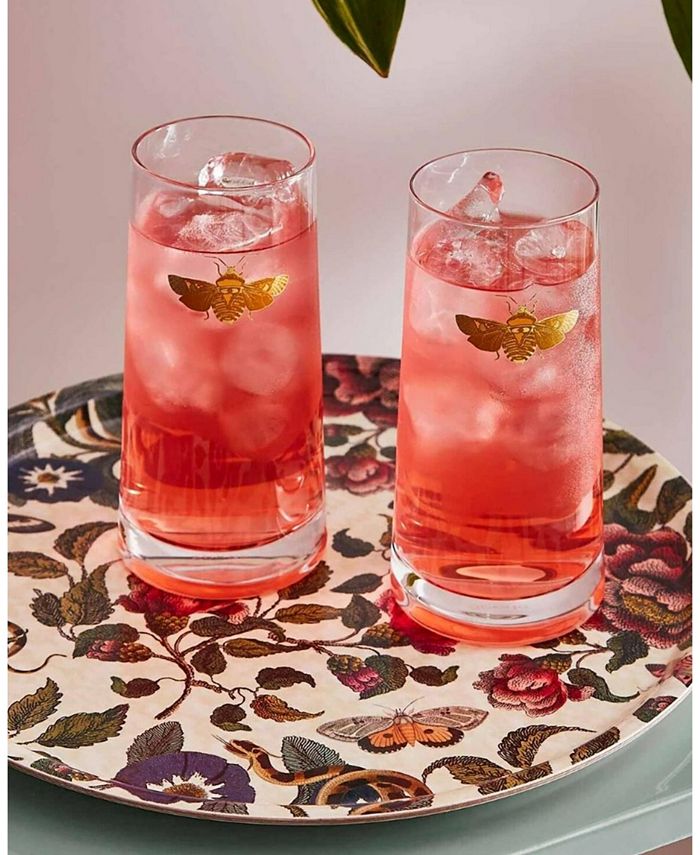 Spode Creatures of Curiosity Highball Glasses Set, 2 Pieces - Macy's