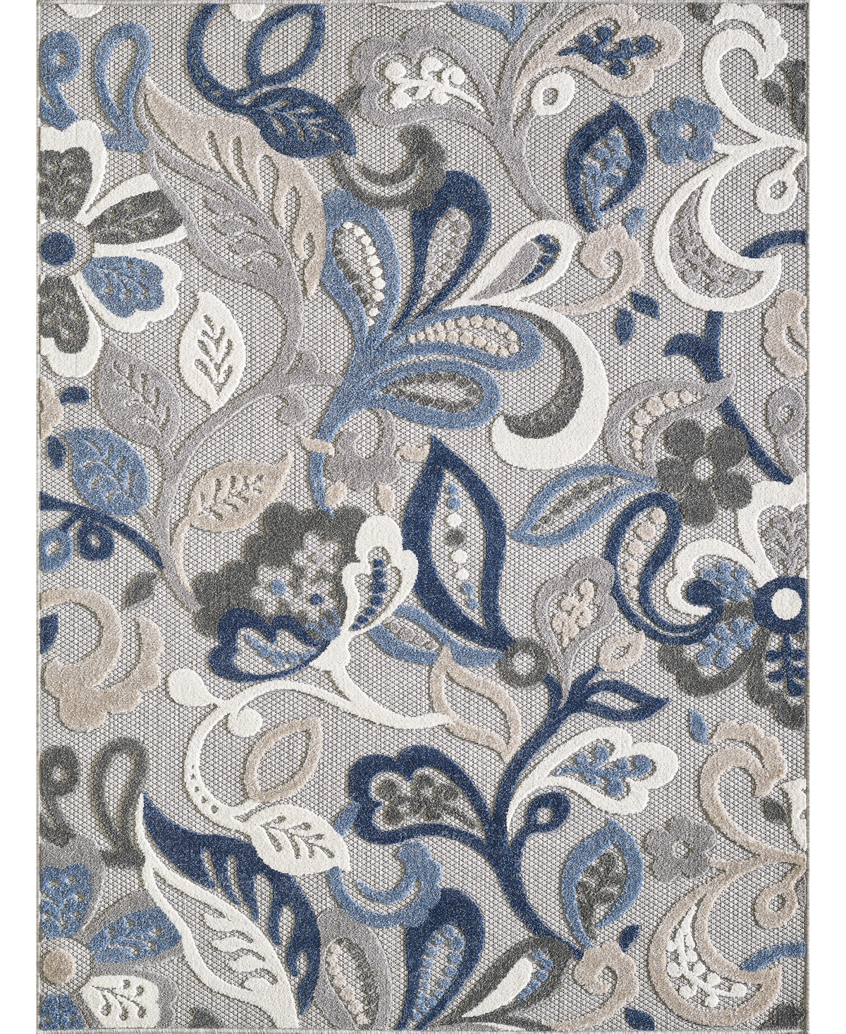 Click here for Kas Calla 6922 67 x 9 Outdoor Area Rug - Gray  Blu... prices