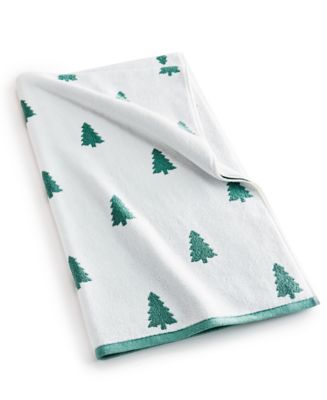 Charter Club Holiday Pine Trees Bath Towel, 30" x 56",, Created for ...