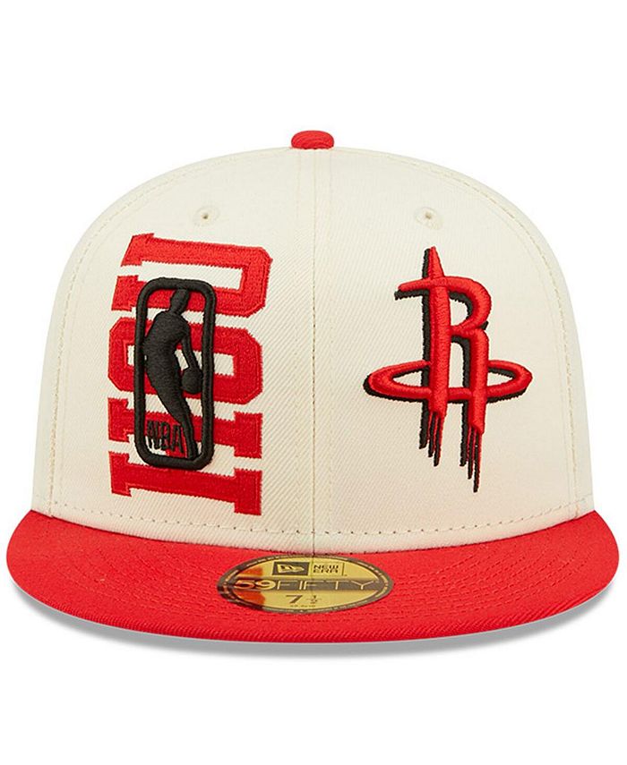 New Era Men's Cream, Red Houston Rockets 2022 NBA Draft 59FIFTY Fitted ...