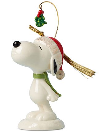 Lenox 2022 Snoopy Under the Mistletoe Ornament - Macy's