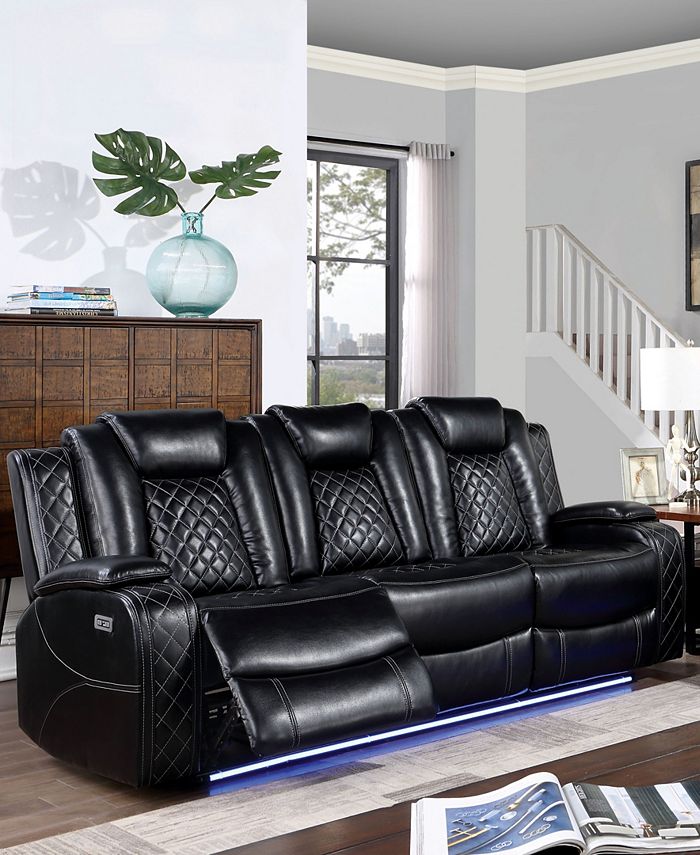 Furniture of America Cheba Power Reclining Sofa - Macy's