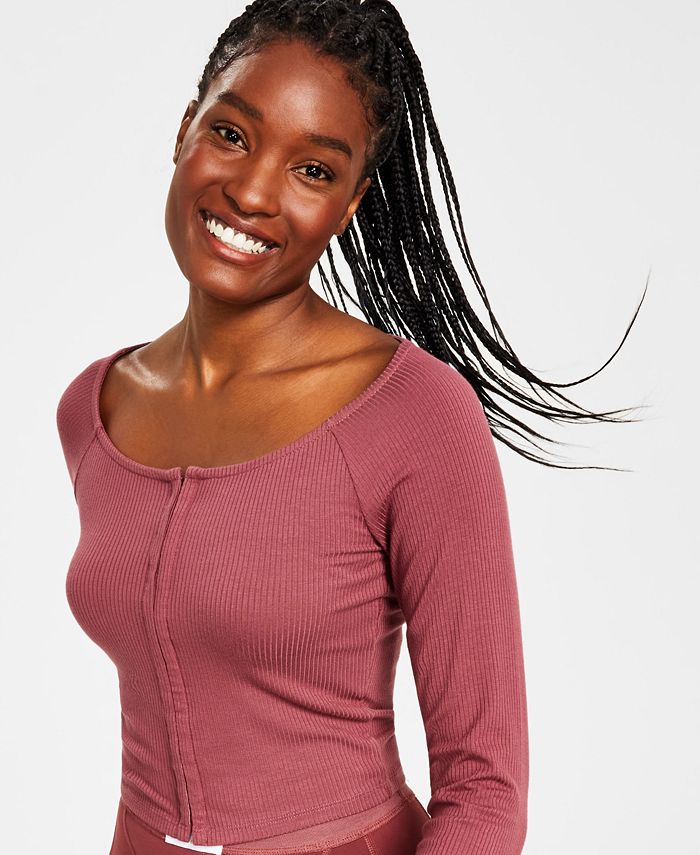 Jenni Style Not Size Missy and Plus Size Long Sleeve Square Neck Top ...