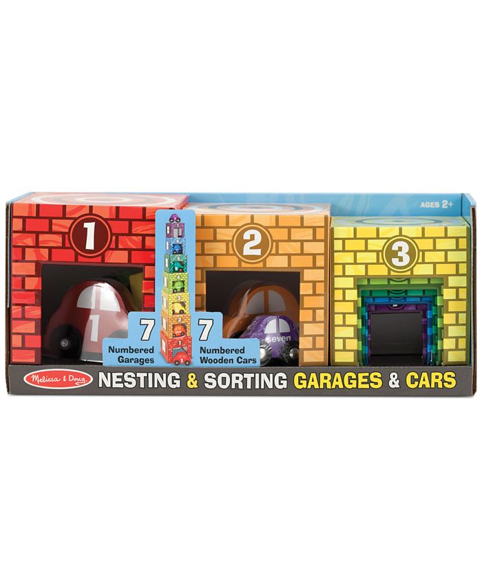 Melissa and Doug Kids' Nesting & Sorting Garages & Cars Toy - Macy's