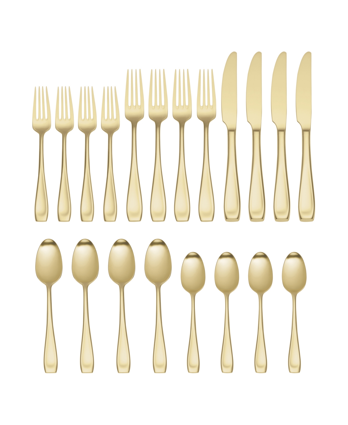 Click here for Moda Satin Champagne Set  20 Piece - Metallic and... prices
