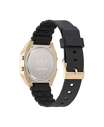 adidas Unisex Digital Two Black Resin Strap Watch 36mm - Macy's
