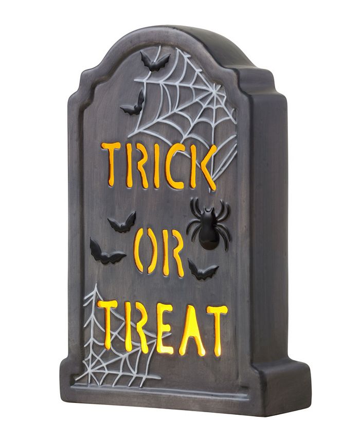 Mr. Halloween 10" LED Tombstone -Trick or Treat - Macy's