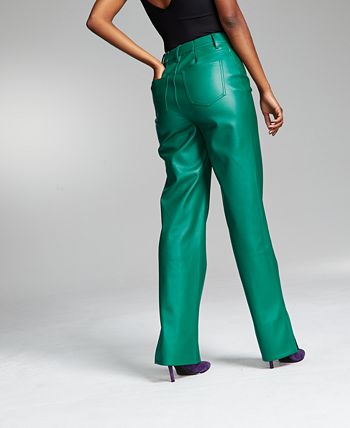 INC International Concepts Ade Samuel for INC Women's Pleather Straight ...