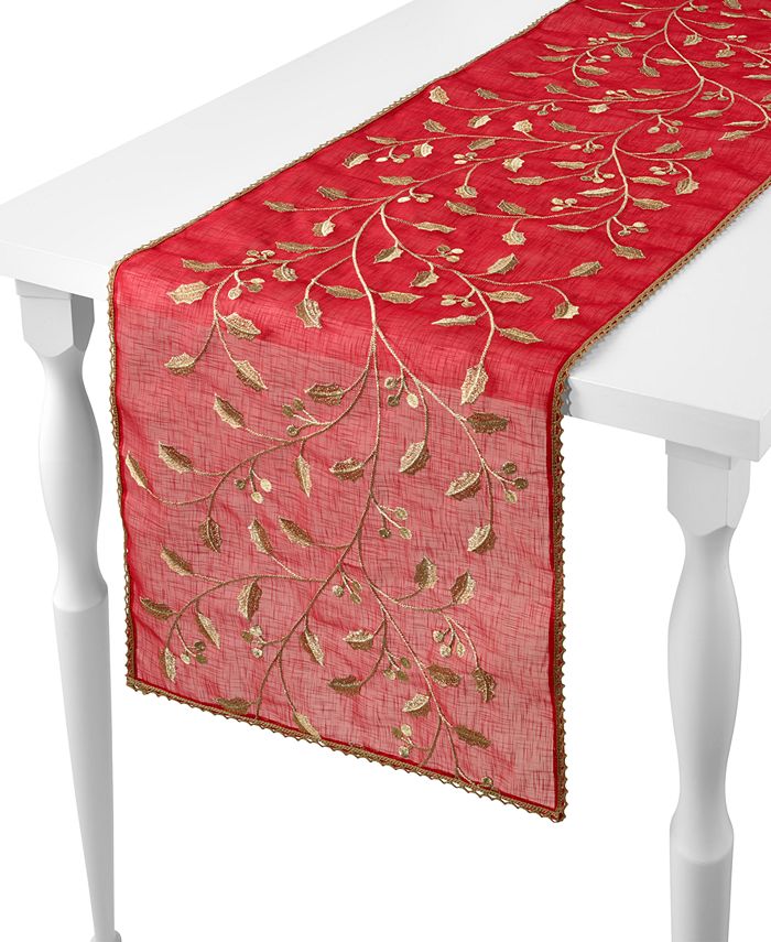 Avanti Allover Leaf Runner, 102" - Macy's