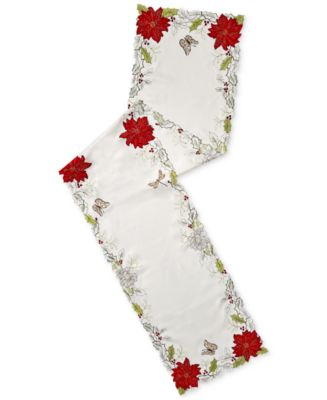 Lenox Butterfly Meadow Poinsettia Table Runner, 14" x 72" - Macy's