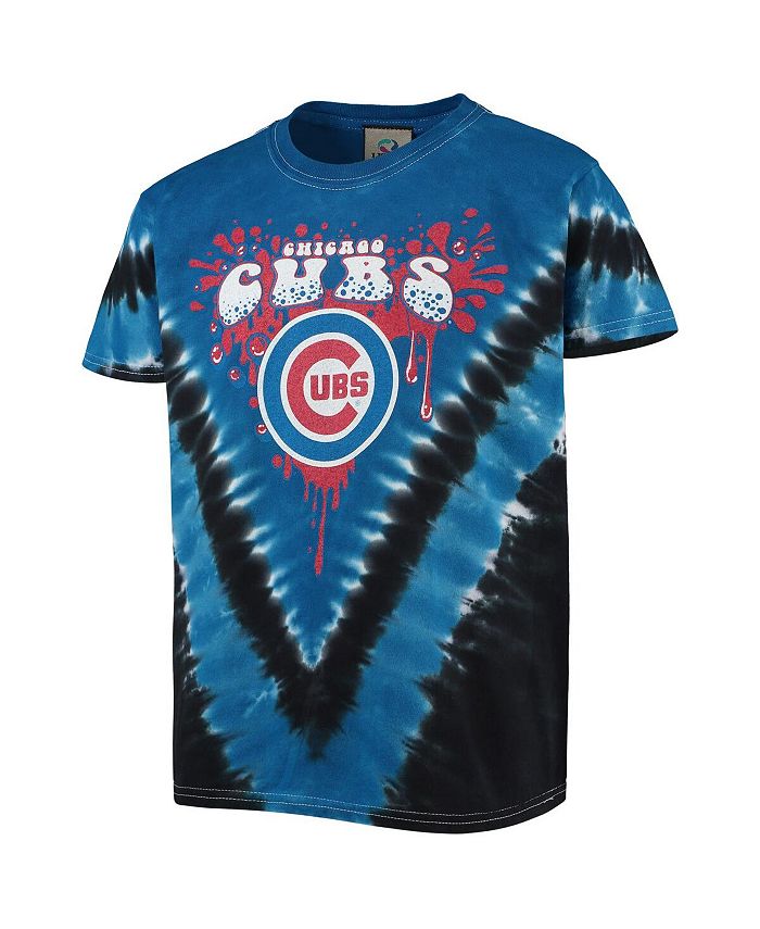 Liquid Blue Big Boys Royal and Black Chicago Cubs Tie-Dye Throwback T ...