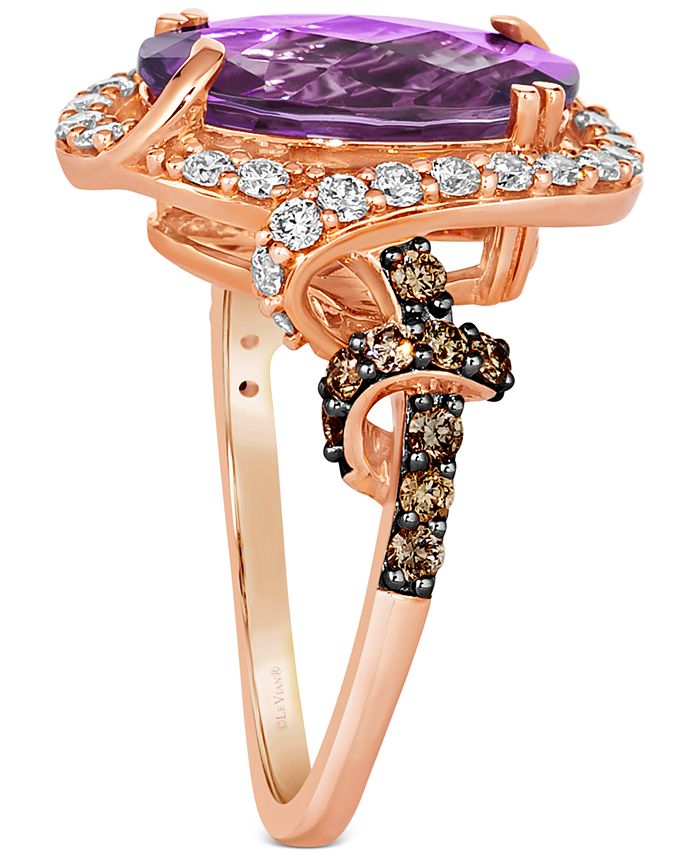 Le Vian Grape Amethyst (4-1/2 ct. t.w.) & Diamond (7/8 ct. t.w.) Halo ...