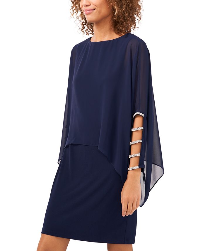 MSK Petite Ladder-Trim Sheath Dress - Macy's