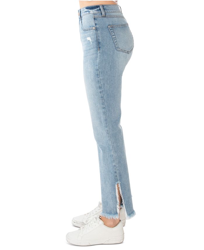 Rewash Juniors' Side-Slit Bell-Bottom Jeans - Macy's