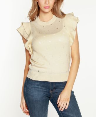 Belldini Women's Ruffle Sleeved Sweater - Macy's