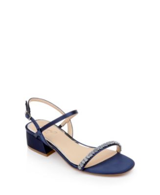 Jewel Badgley Mischka Women's Aaliyah Block Heel Evening Flat Sandals ...