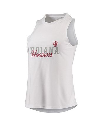 Concepts Sport Women's White, Black Indiana Hoosiers Tank Top and ...