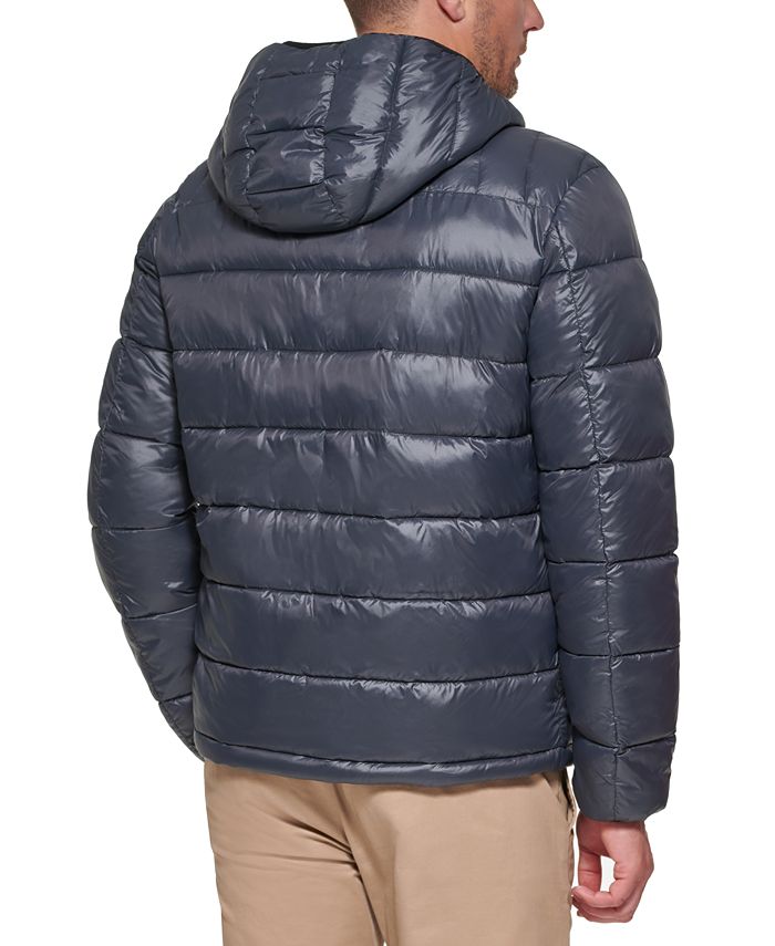 Club Room Men's Chevron Quilted Hooded Puffer Jacket, Created for Macy ...