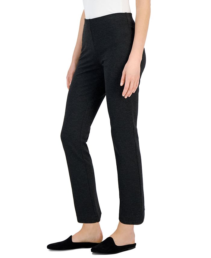 JM Collection Petite Heathered Ponté-Knit Pants, Created for Macy's ...
