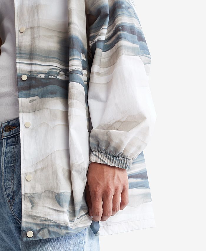 Calvin Klein Men's Naturals Plaid Long Coaches Jacket - Macy's