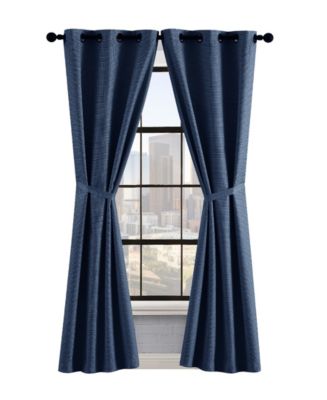 Lucky Brand Finley Textured Blackout Grommet Window Curtain Panel Pair ...
