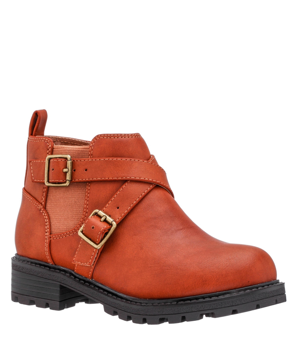 Nina Little Girls Booties In Tan Tumbled | ModeSens