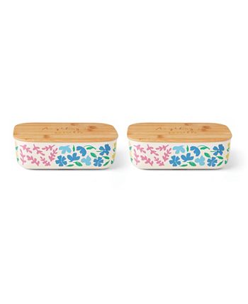 Kate Spade Floral Fields Container with Lid - Macy's