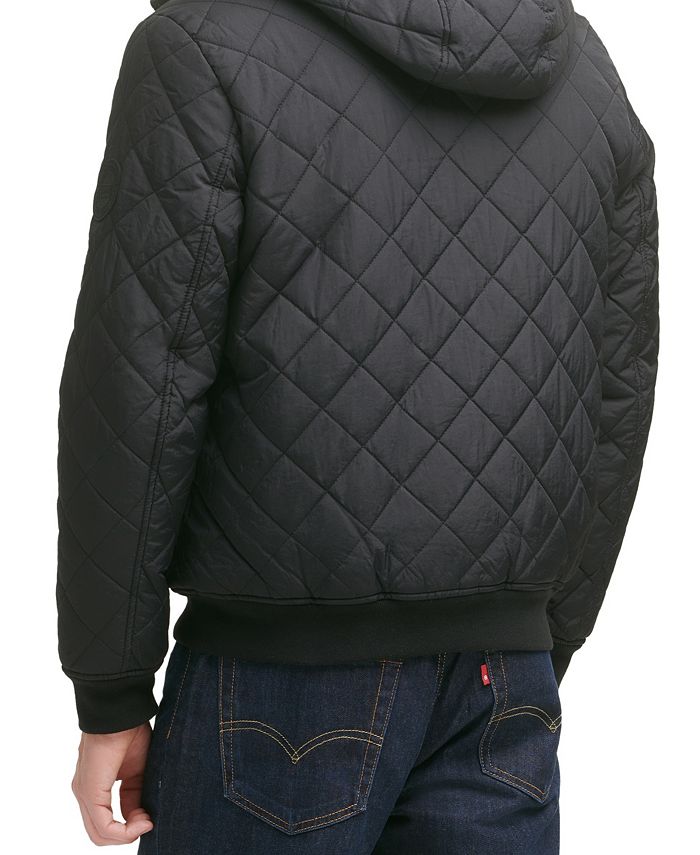 Levi's Men's Diamond Quilted Faux Sherpa Lined Jacket & Reviews - Coats ...