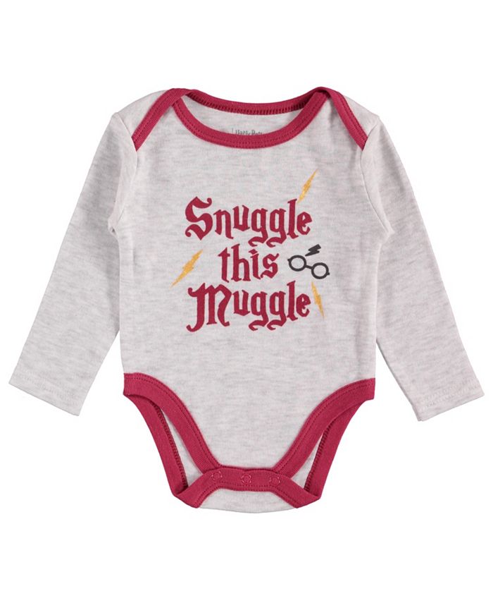 Happy Threads Baby Boys Harry Potter Gryffindor Bodysuit, Pant and Bib ...