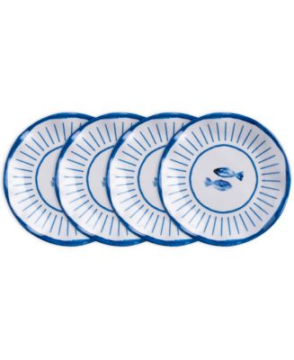 Q Squared Melamine Sardinia 5.5" Canape Plates, Set of 4 - Macy's