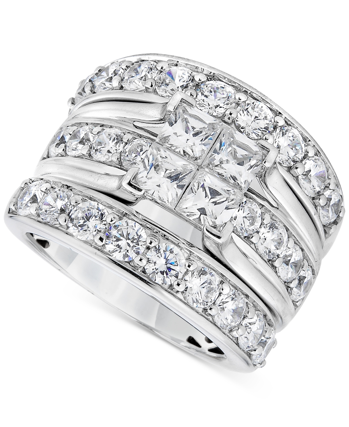 Click here for Diamond Princess & Round 3-Pc Bridal Set (4 ct. t.... prices