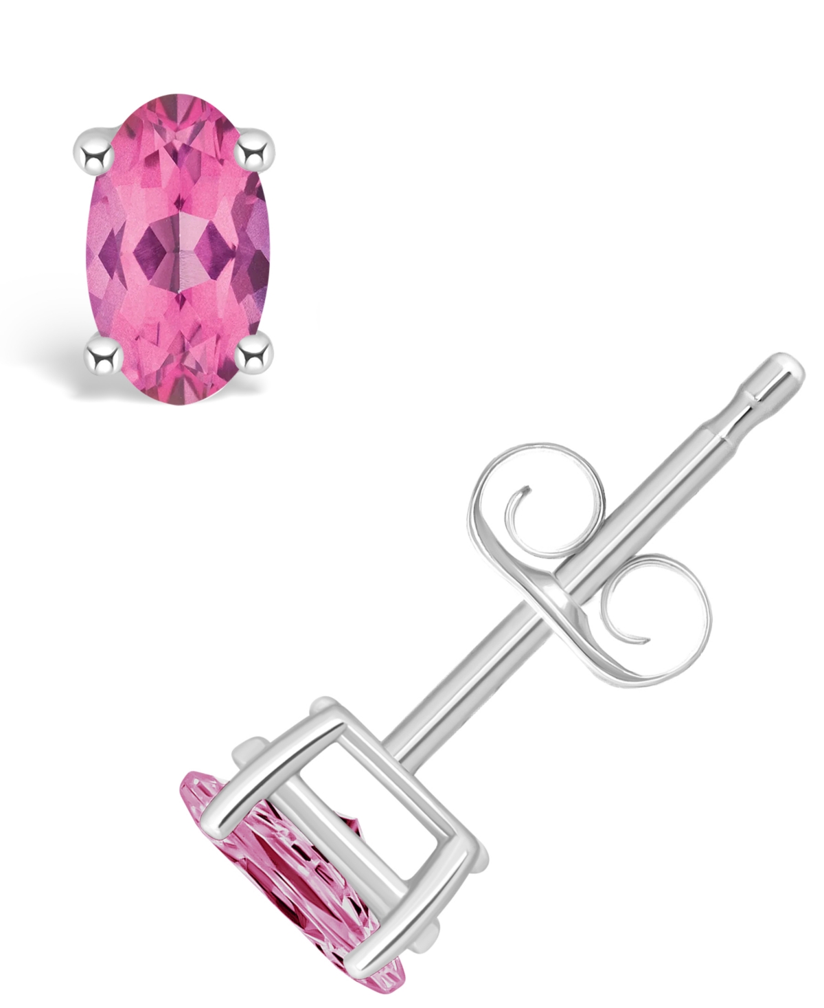 Click here for Pink Topaz (1/2 ct. t.w.) Stud Earrings in 14K Whi... prices