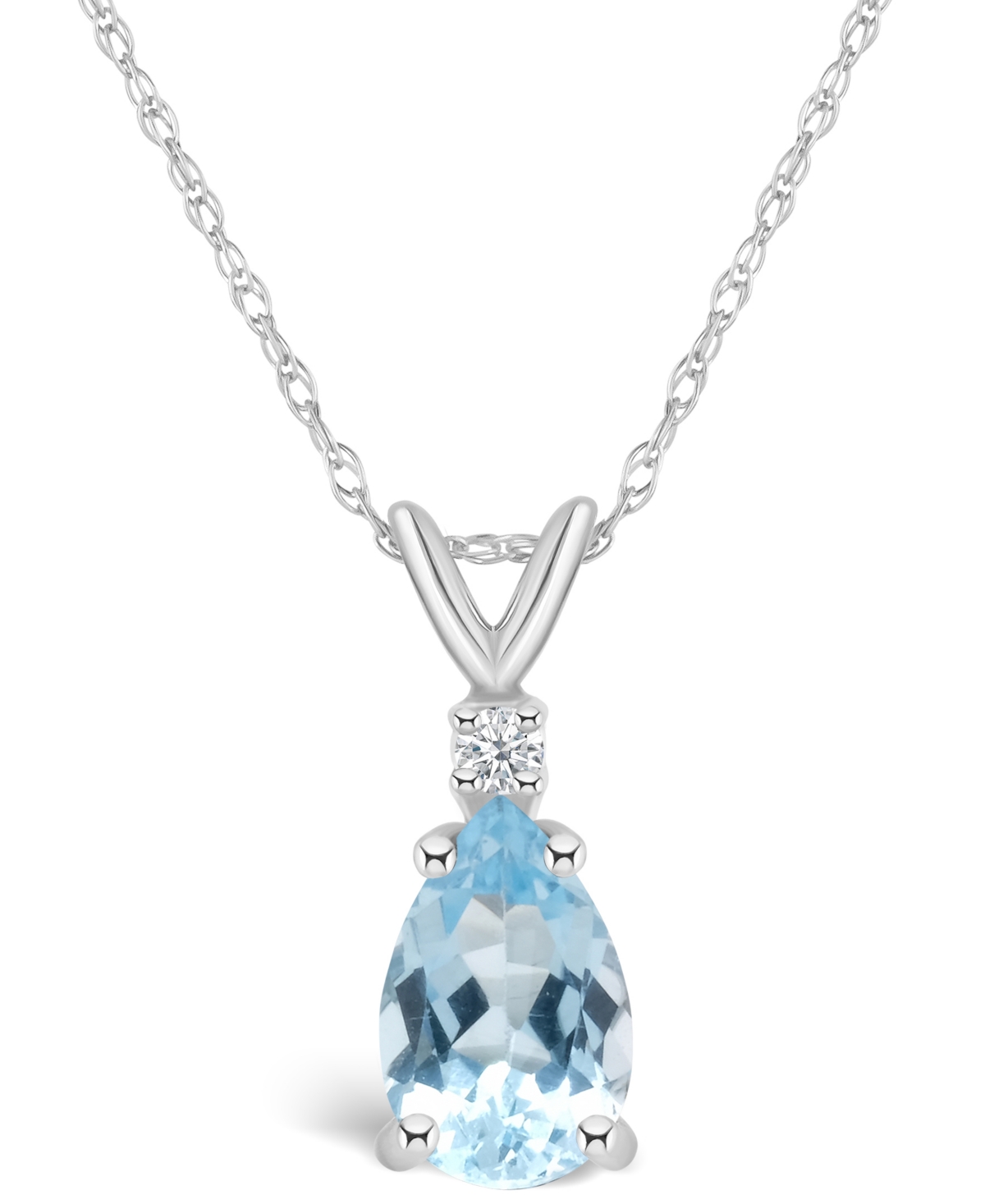 Click here for Aquamarine (1 ct. t.w.) and Diamond Accent Pendant... prices