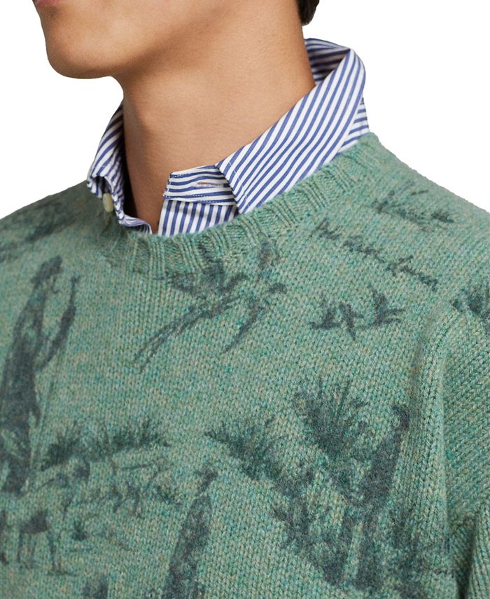 Polo Ralph Lauren Men's Scenic-Print Wool Sweater - Macy's