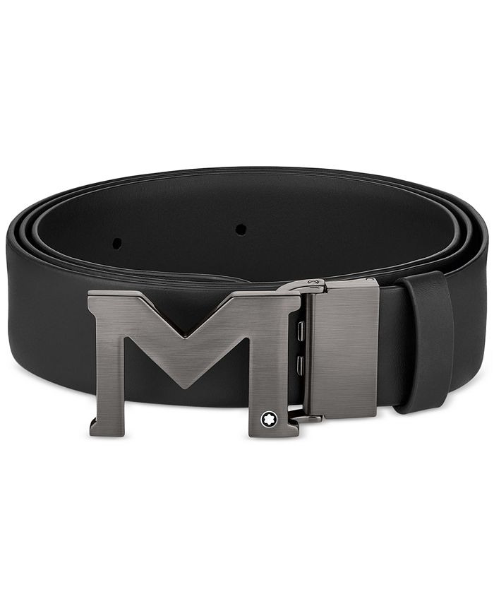 Montblanc M Buckle Leather Belt - Macy's