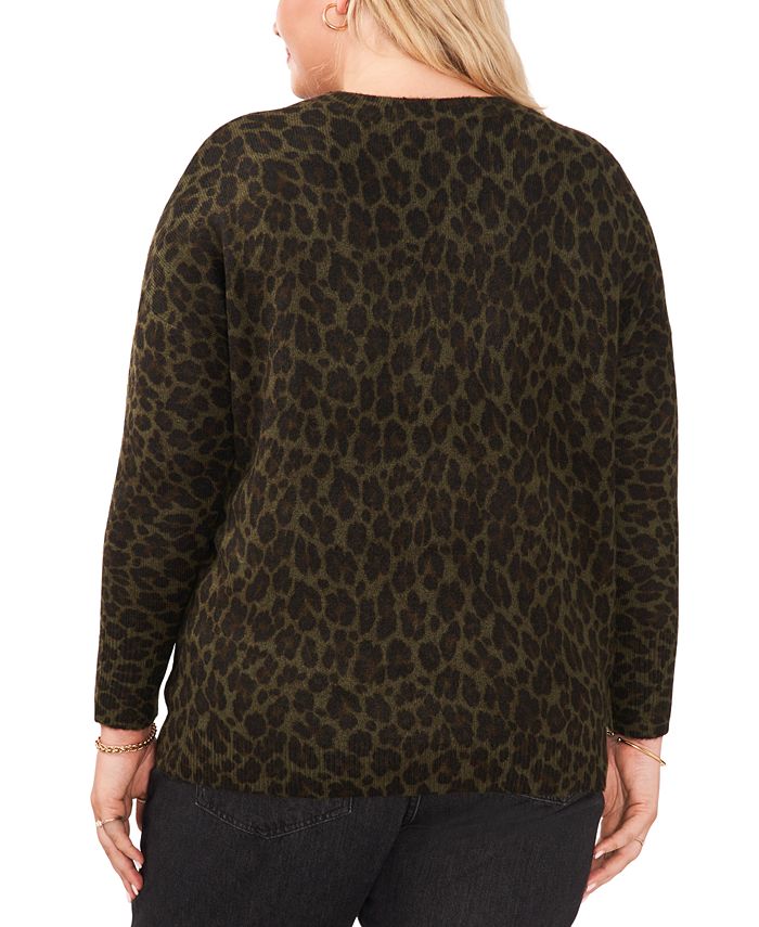 Vince Camuto Plus Size Elegant Leopard Print Sweater & Reviews ...