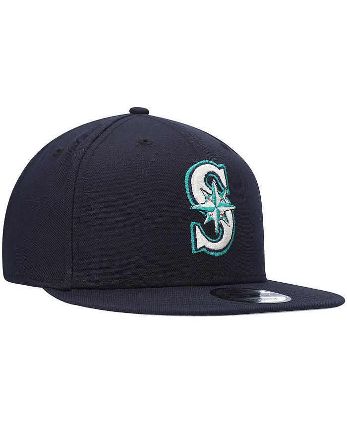 New Era Men's Navy Seattle Mariners Primary Logo 9FIFTY Snapback Hat ...