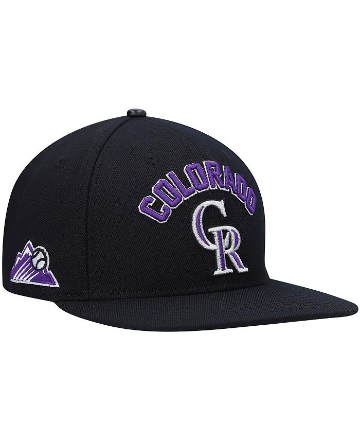 Pro Standard Men's Black Colorado Rockies Stacked Logo Snapback Hat ...
