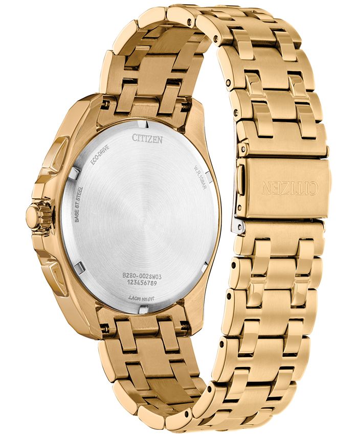 Citizen Eco-Drive Men's Chronograph Classic Gold-Tone Stainless Steel ...