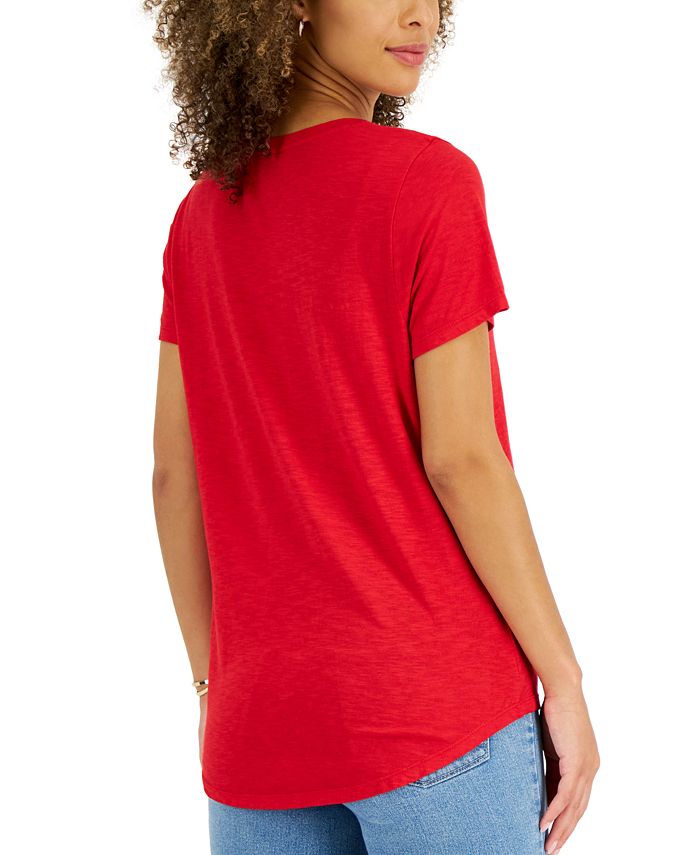 Style & Co Women's Holiday Short-Sleeve T-Shirt, Created for Macy's - Macy's
