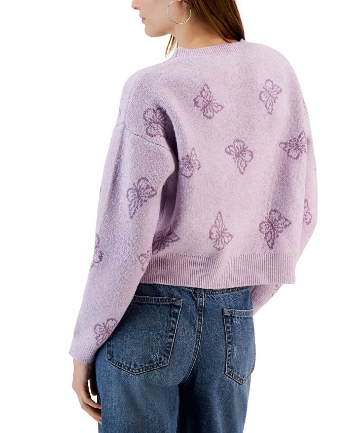 Hooked Up by IOT Juniors' Drop-Shoulder Cropped Sweater - Macy's