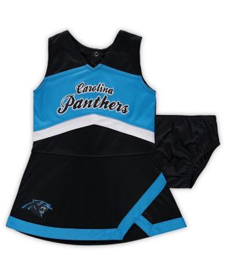 Little Girls Black, Blue Carolina Panthers Cheer Captain Jumper Dress ...