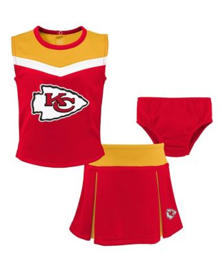 Toddler Girls Red and Gold Kansas City Chiefs Two-Piece Spirit ...