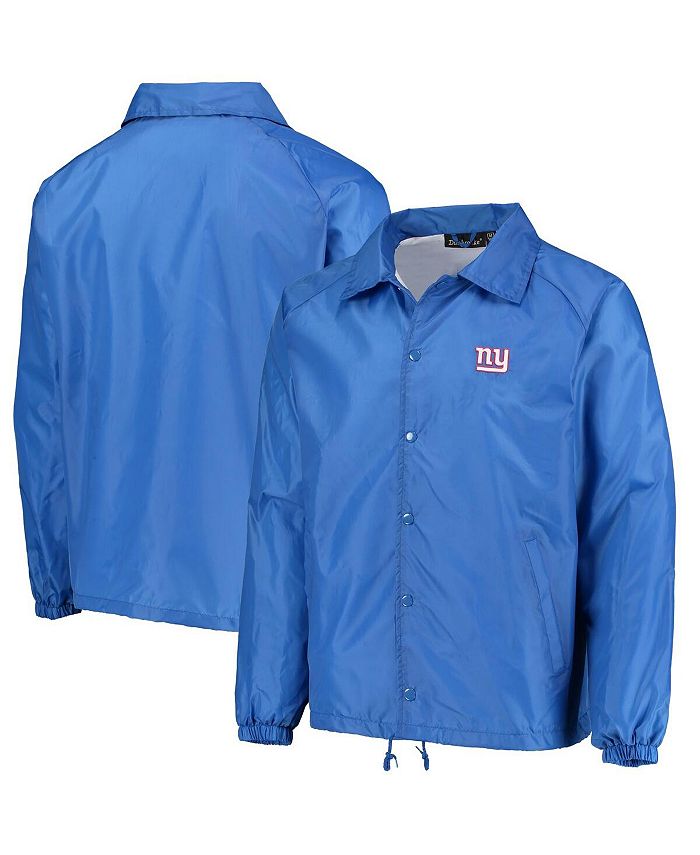 Dunbrooke Men's Royal New York Giants Coaches Classic Raglan Full-Snap ...