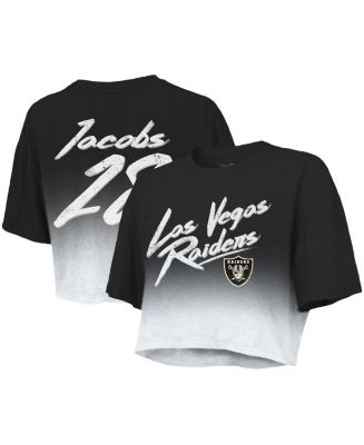 Women's Majestic Threads Josh Jacobs Black, White Las Vegas Raiders ...