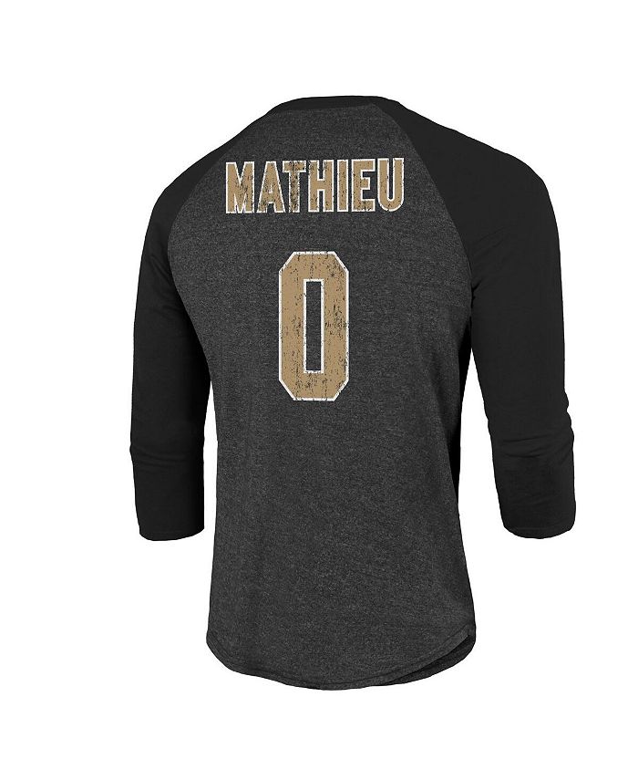 Majestic Men's Threads Tyrann Mathieu Black New Orleans Saints Team Color Player Name & Number 3 ...