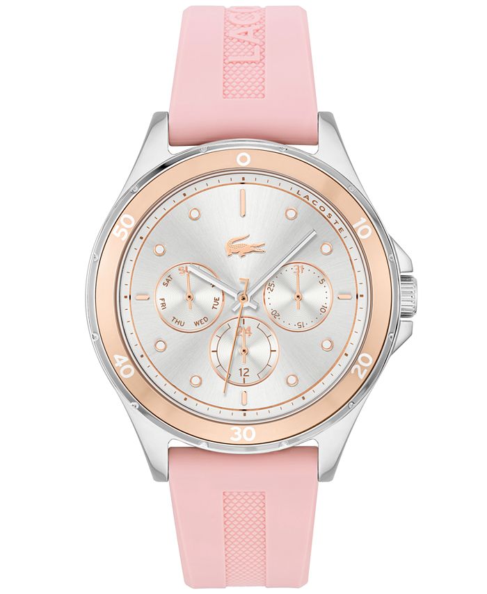Lacoste Women's Swing Pink Silicone Strap Watch 34mm - Macy's