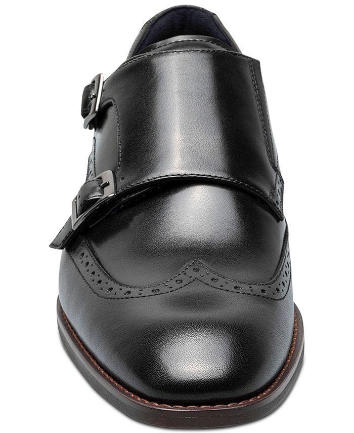 Stacy Adams Men's Karson Wingtip Double-Monk Strap Dress Shoe - Macy's