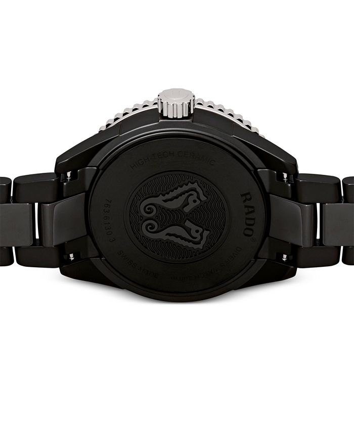 Rado Men's Swiss Automatic Captain Cook Diver Black Ceramic Bracelet ...