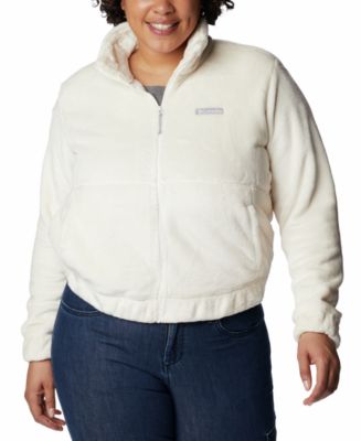 Columbia Plus Size Fireside Zip-Front Fuzzy Jacket - Macy's